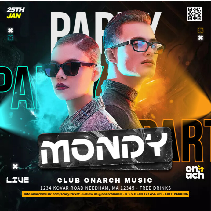 Monday Party Flyer Template | PosterMyWall