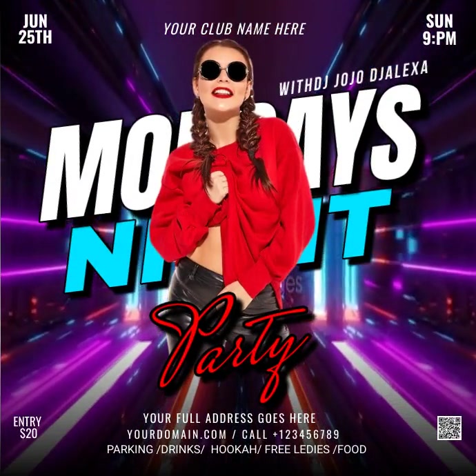 Copy of Monday PARTY NIGHT (4) | PosterMyWall