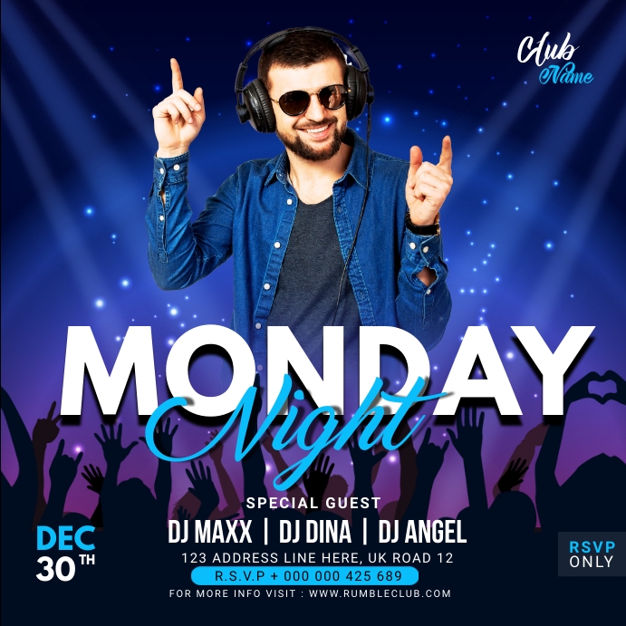 Plantilla de Monday Party Template | PosterMyWall