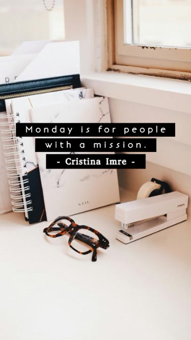 Monday Quote instagram reel Template | PosterMyWall