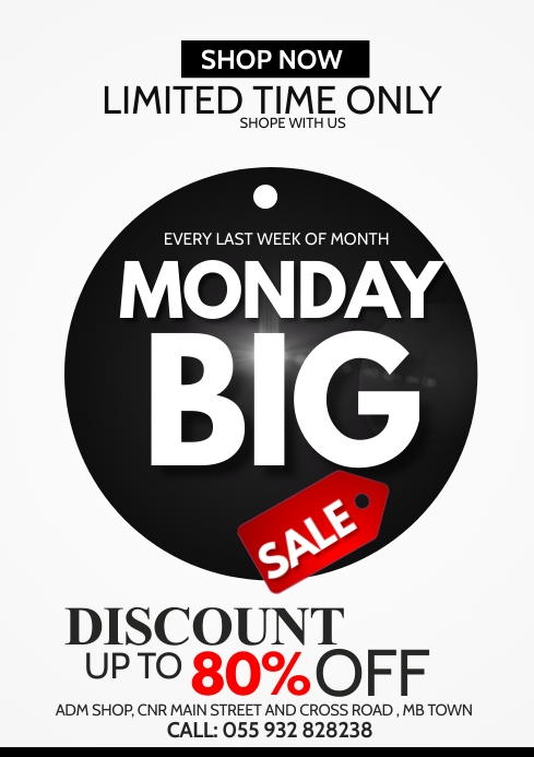 Plantilla de Monday sale flyer | PosterMyWall
