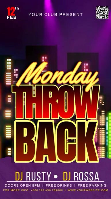 Plantilla de Monday Throw Back | PosterMyWall