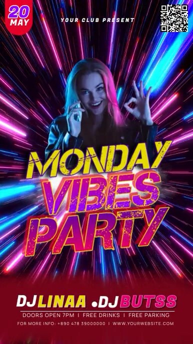 Monday Vibes Party Template | PosterMyWall