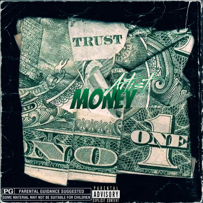 Plantilla de money Cover Album music art trap mixtape rap | PosterMyWall