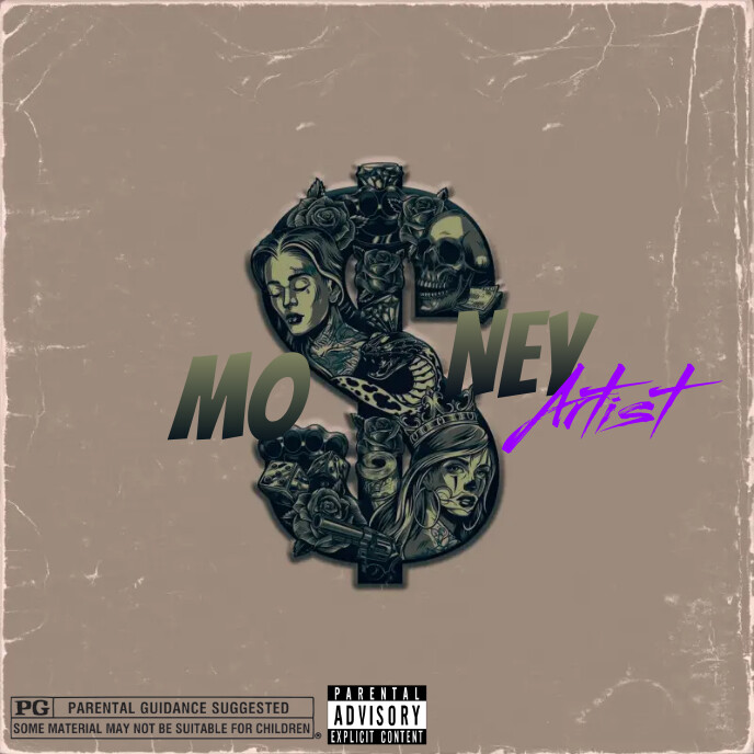 Modèle money Cover Album music art trap mixtape rap | PosterMyWall