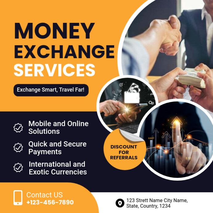 Money Exchange Service Instagram Post Template | PosterMyWall
