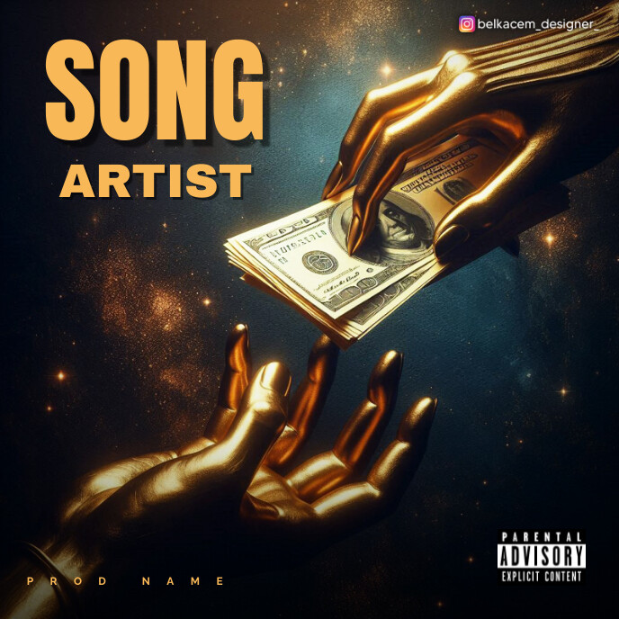 Money Gold Album Cover Templat | PosterMyWall