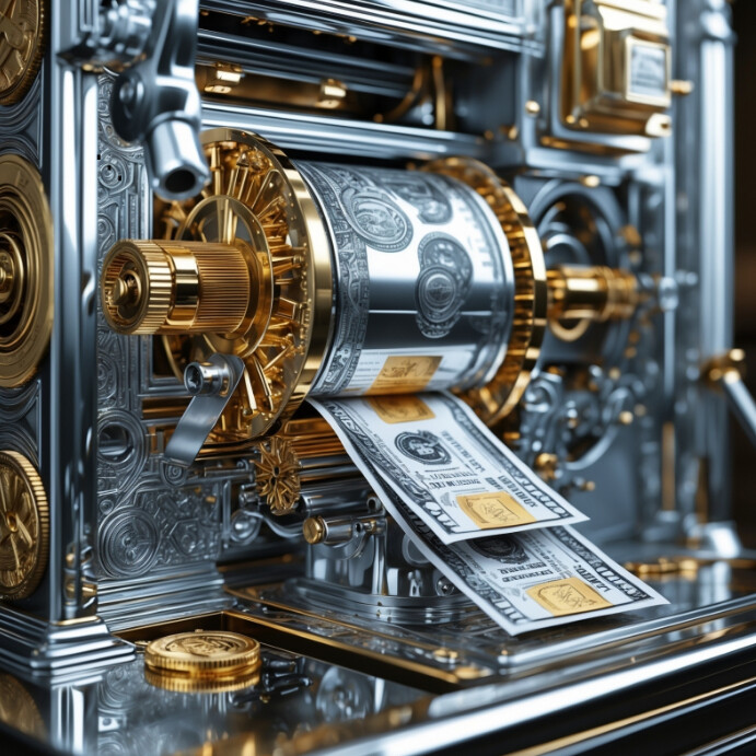 Money Machine Art Hyper-Realistic Painting Templat | PosterMyWall