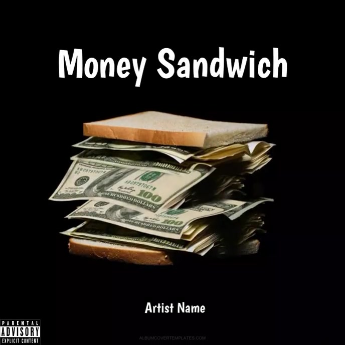 money sandwich Album Cover Design ALBUMCOVERT Modelo | PosterMyWall
