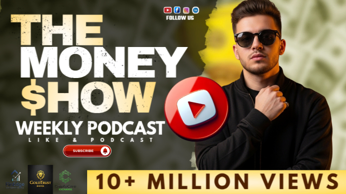 Money Show Weekly Podcast Views Template | PosterMyWall