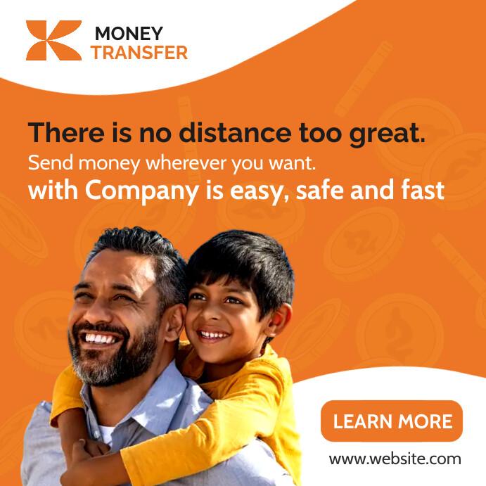 Plantilla de money transfer service instagram post online | PosterMyWall