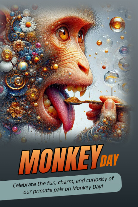 Plantilla de Monkey day | PosterMyWall