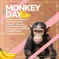 Monkey day Template | PosterMyWall