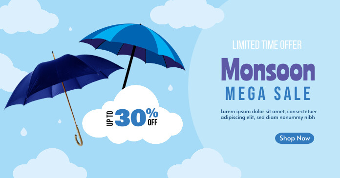 Monsoon Sale Flyer Template | PosterMyWall