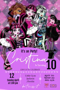 Monster High | Birthday Invitation Template | PosterMyWall