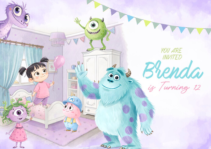 Plantilla de Monster Inc | PosterMyWall
