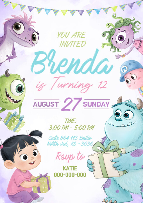 Monster Inc Template | PosterMyWall