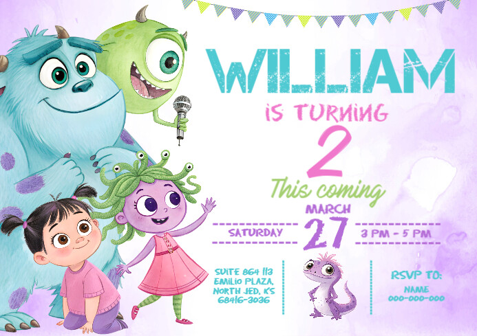 Monster Inc Template | PosterMyWall