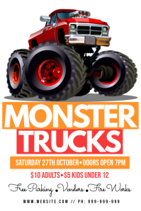 Monster Truck Poster Template | PosterMyWall