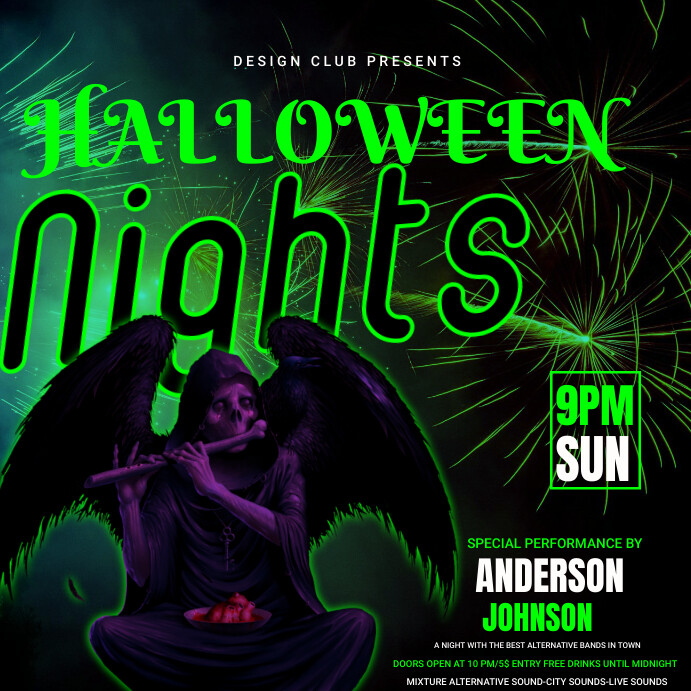 MonsterMash /SpectralSoiree/GrimGala /WickedW Template | PosterMyWall