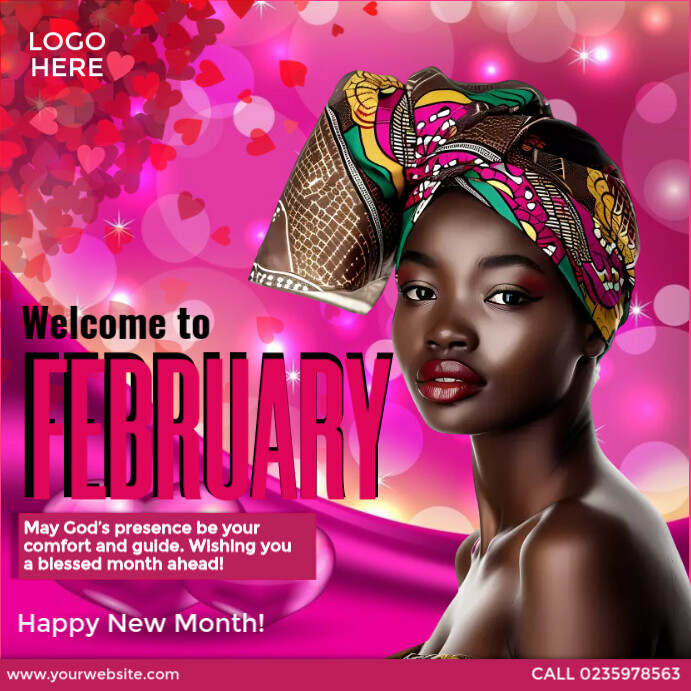 month of february Template | PosterMyWall