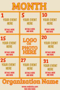 GENERIC CALENDAR Template | PosterMyWall