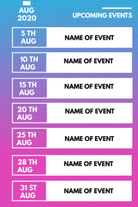 OCTOBER MONTHLY EVENTS Template | PosterMyWall