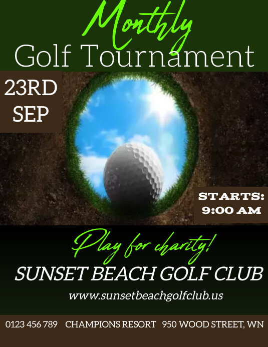 Modèle Monthly Golf Tournament flyer template | PosterMyWall