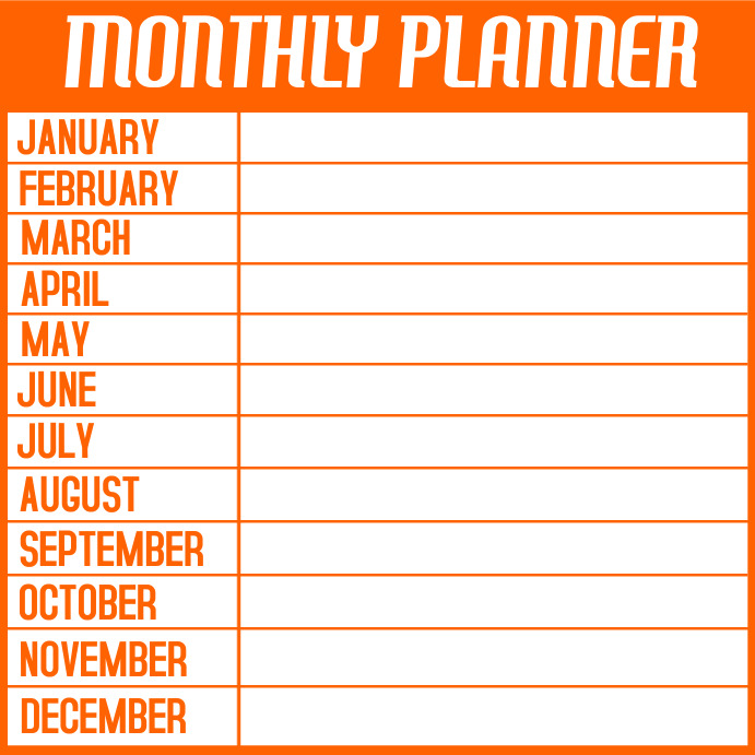 monthly planner Template | PosterMyWall