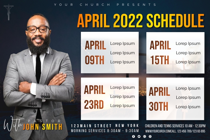 Monthly Schedule Template | PosterMyWall