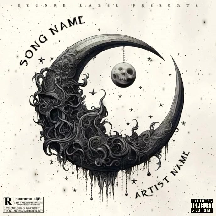 MOON ALBUM SONG MIXTAPE COVER TEMPLATE | PosterMyWall