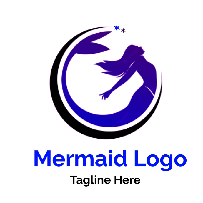 Moon Mermaid Logo Template | PosterMyWall