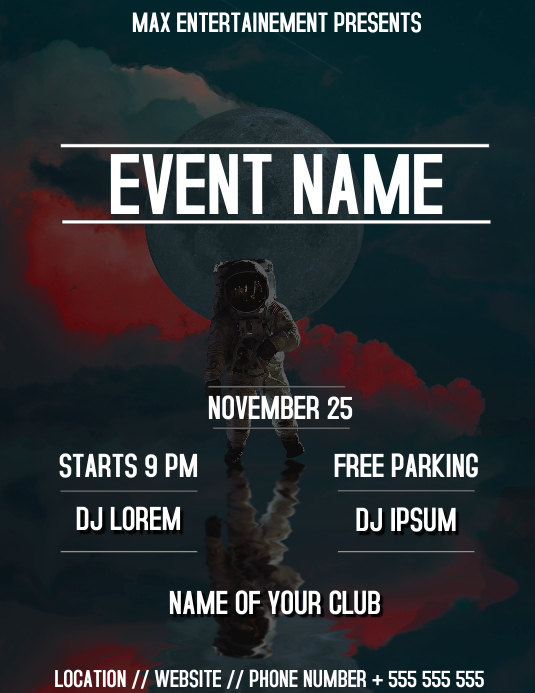 Moon Party Flyer Template | PosterMyWall