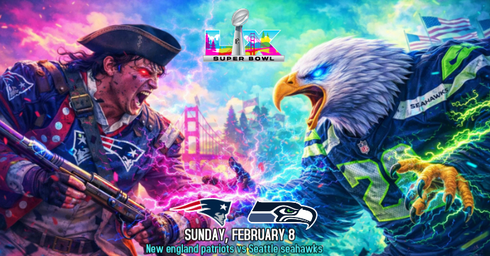 Morado Super Bowl Event Portada de evento de Facebook Template ...