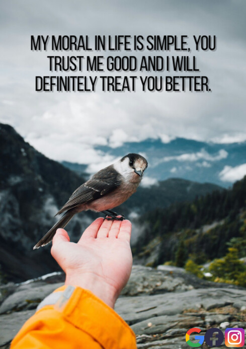 MORAL OF LIFE QUOTE TEMPLATE | PosterMyWall