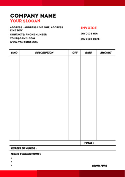 morden bill book design template | PosterMyWall