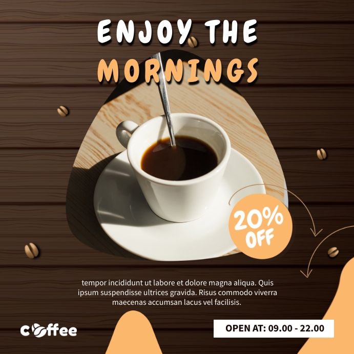 Morning Coffee Template | PosterMyWall