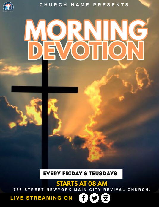 Plantilla de morning devotion, morning prayers | PosterMyWall
