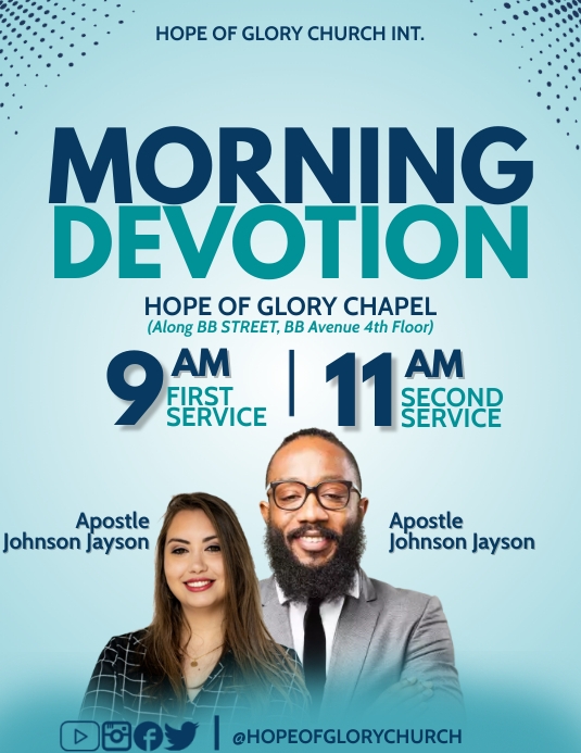 Morning Devotion Template | PosterMyWall
