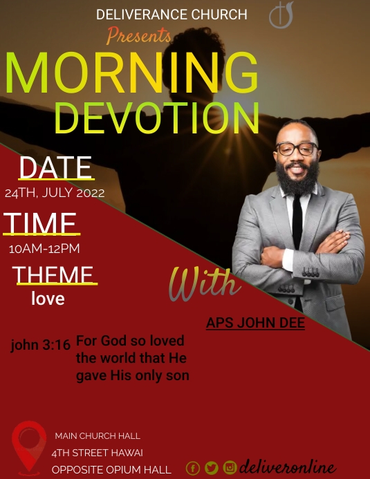morning devotion Template | PosterMyWall