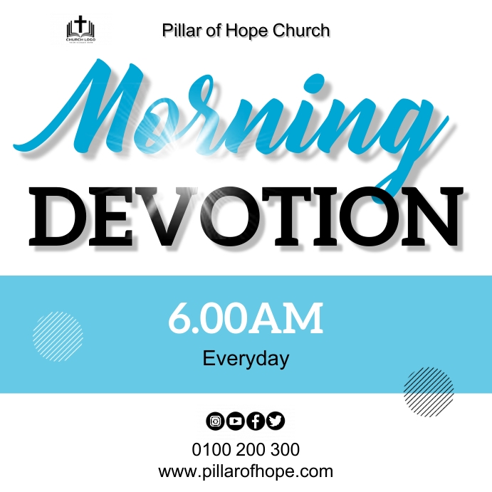 Copy of Morning devotion | PosterMyWall