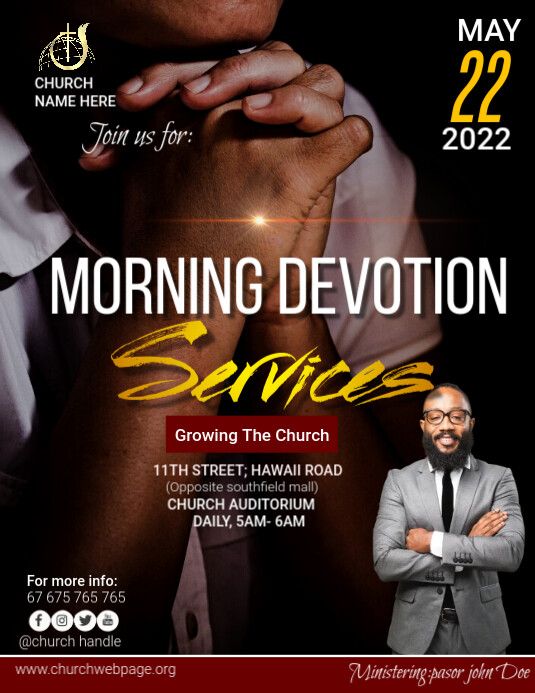 morning devotion Template | PosterMyWall