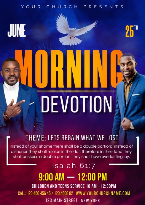 Morning Devotion Template | PosterMyWall
