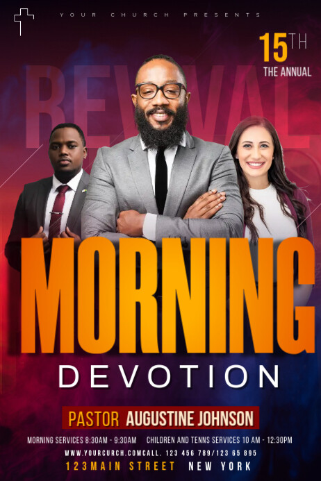 Plantilla de Devoción Matutina | PosterMyWall