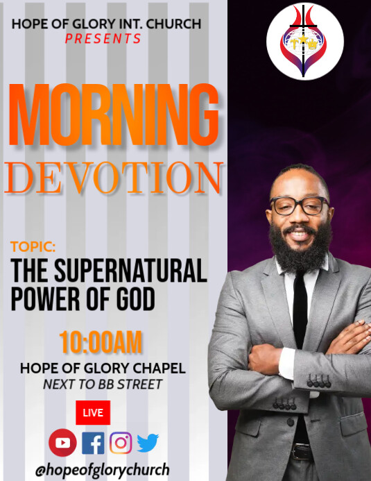 Modèle Dévotion Du Matin | PosterMyWall