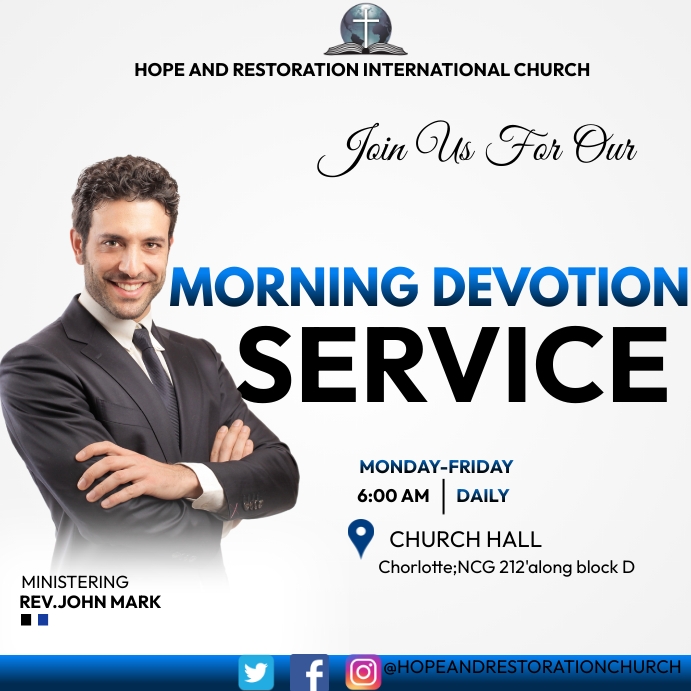 morning devotion Template | PosterMyWall
