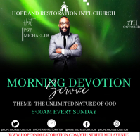 Church Morning Devotion service Template | PosterMyWall