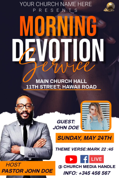 morning devotion Template | PosterMyWall