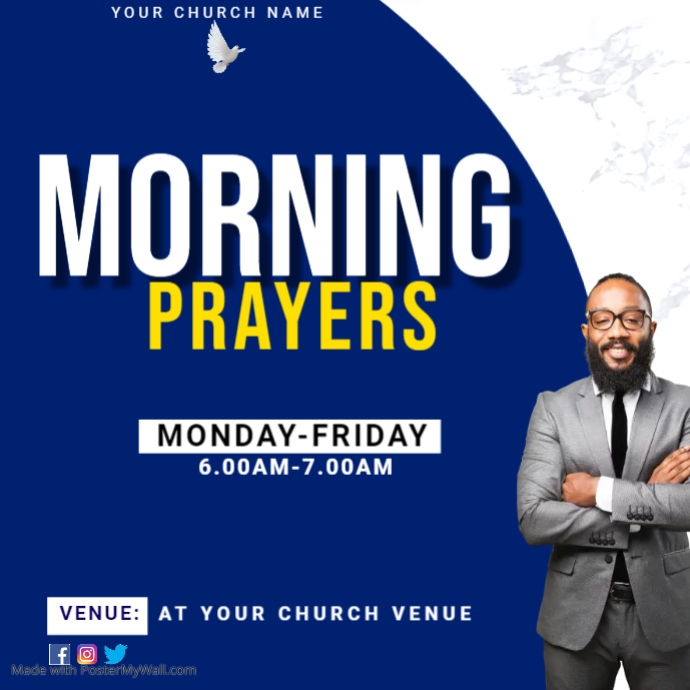 Plantilla de Morning devotion | PosterMyWall