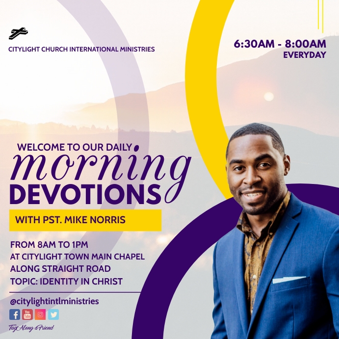 morning devotion flyer design Template | PosterMyWall
